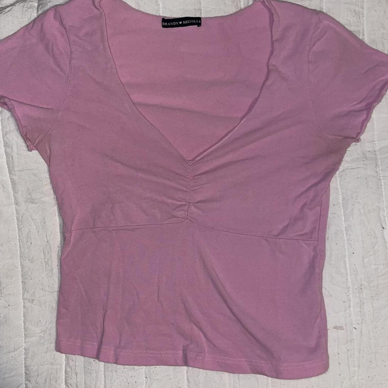 Pink Gina top from brandy melville 💗🎀 One size:... - Depop