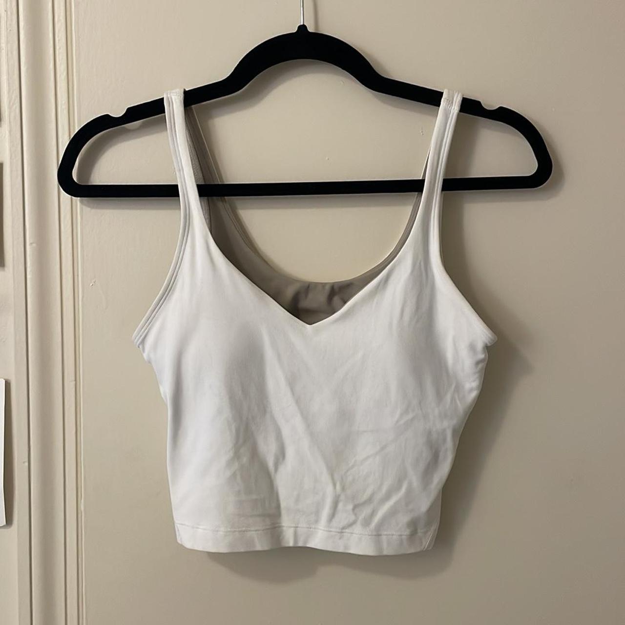 Lululemon white align tank Size us 6. Worn a few... - Depop