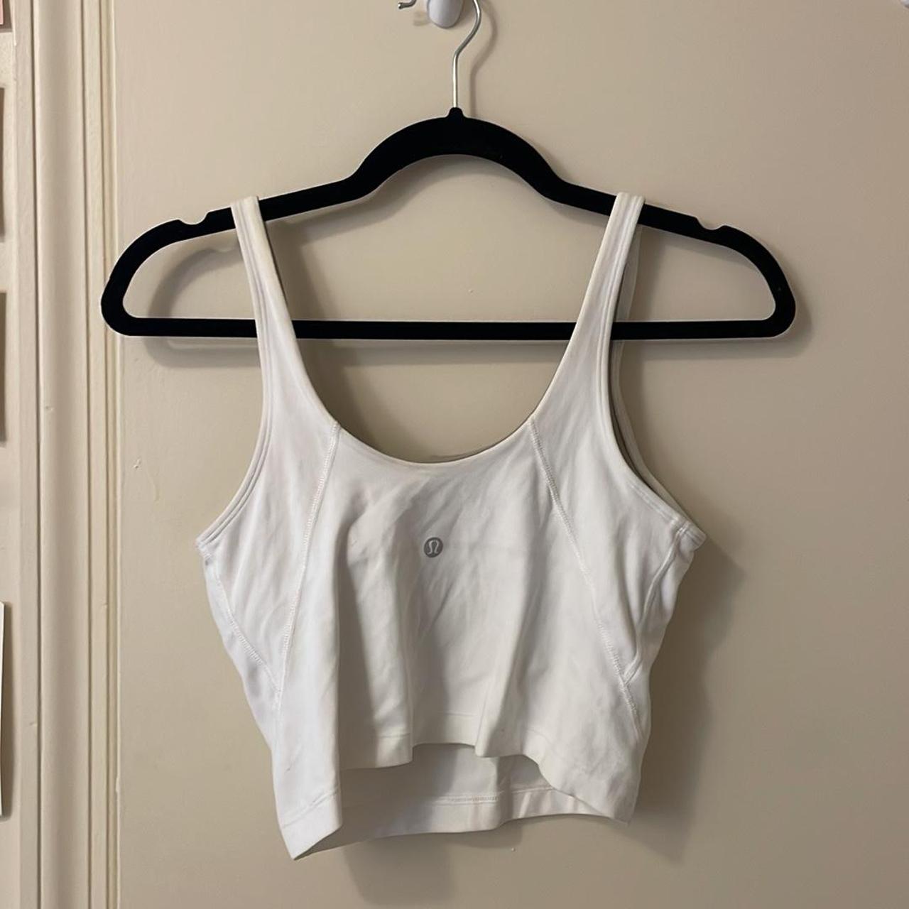 Lululemon white align tank Size us 6. Worn a few... - Depop