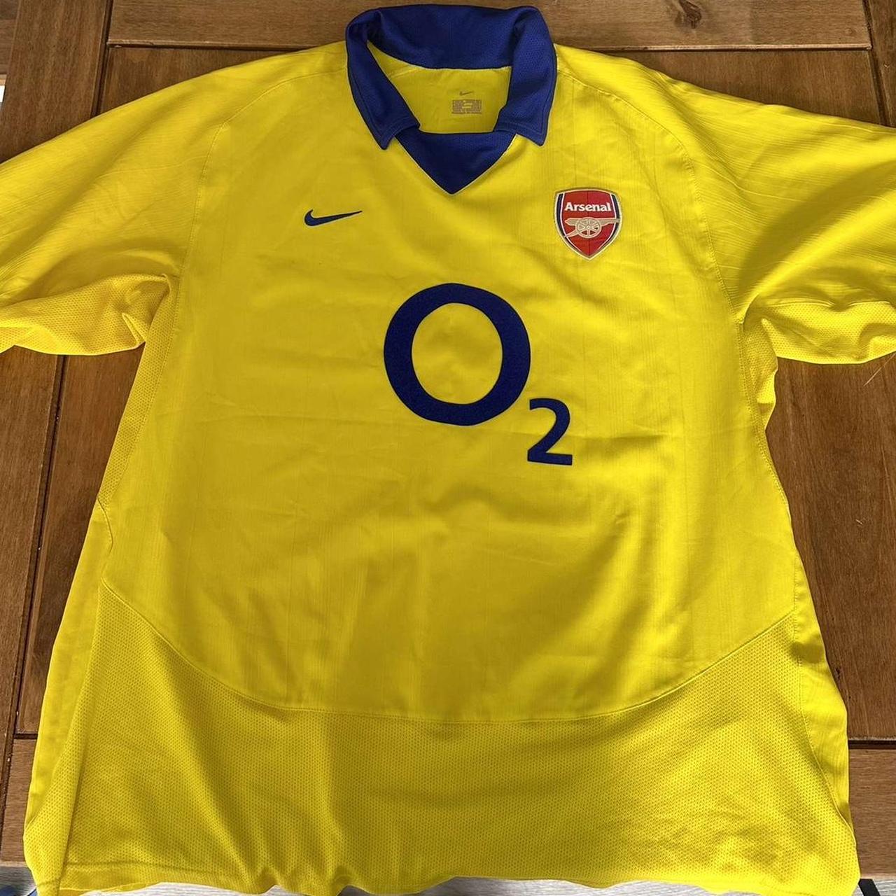 2003 vintage yellow Arsenal away kit. Perfect 10/10... - Depop
