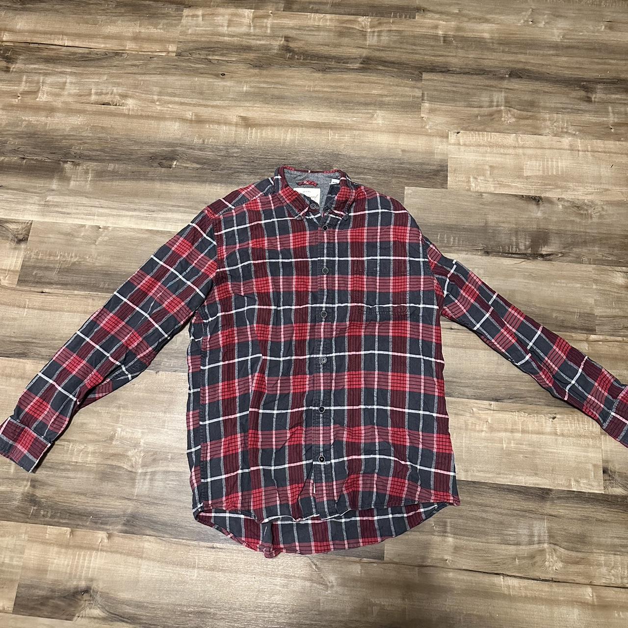 Red and black flannel, great for winter. #flannel... - Depop