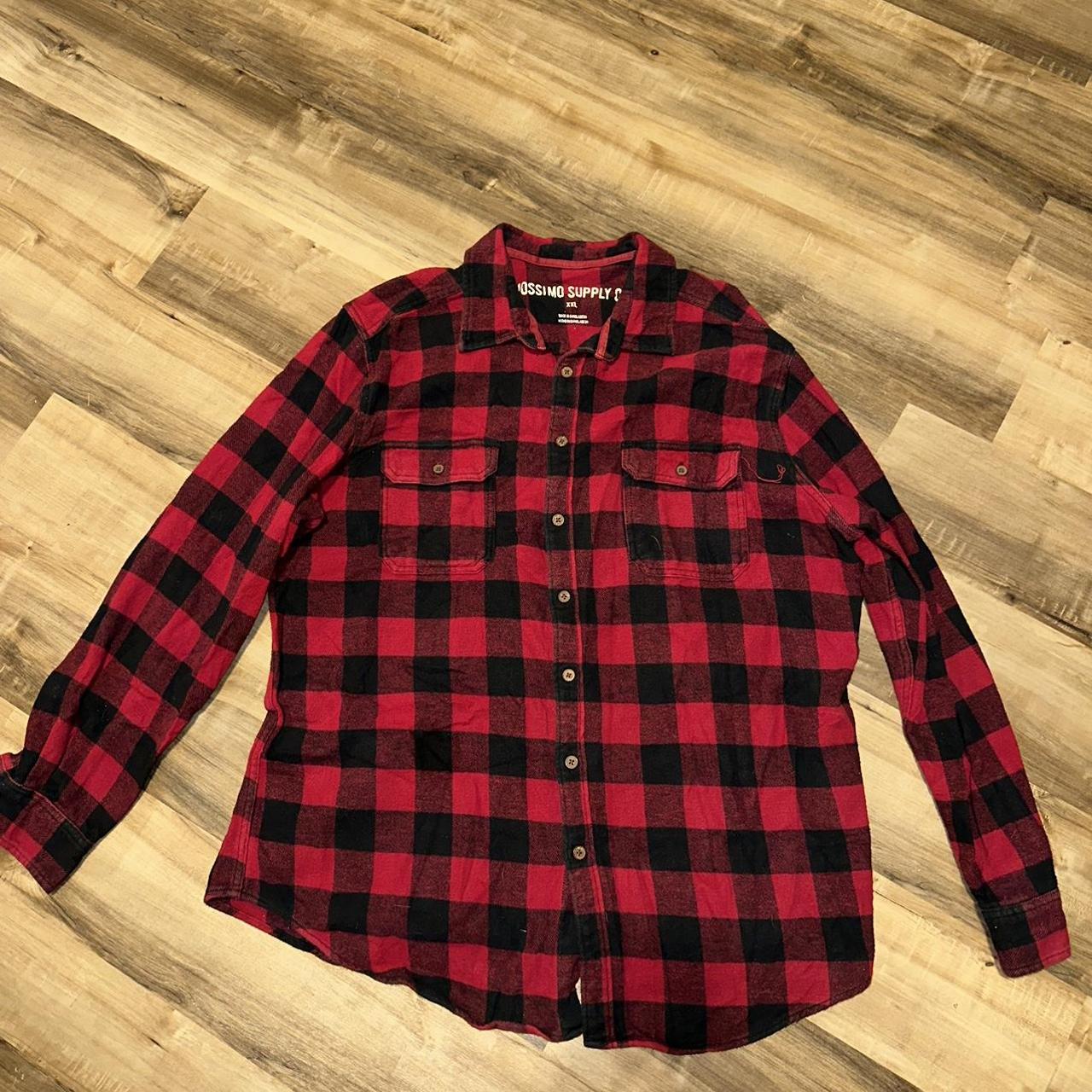 Red and black flannel, good for winter. #flannel... - Depop