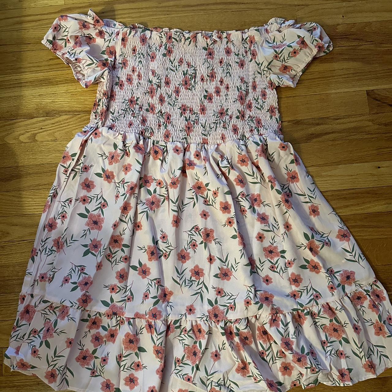 Pink sundress, never worn. #shein #plussize #dress - Depop