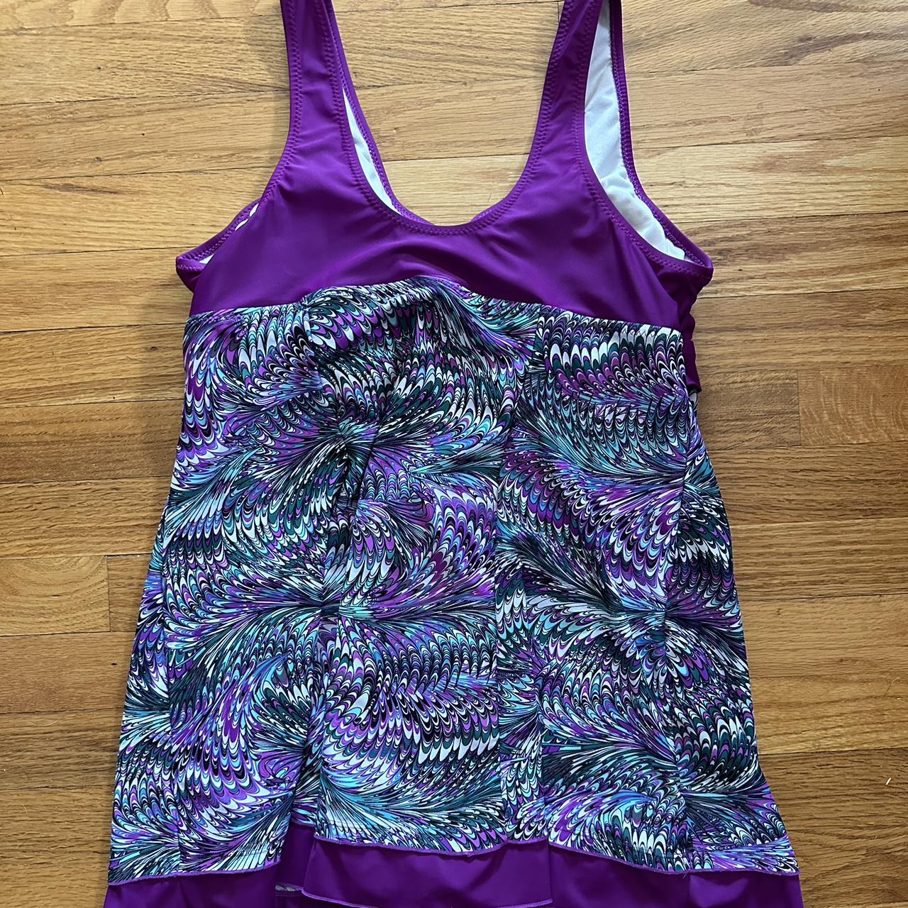 Purple Swimsuit One Piece Swimsuit Plussize Depop