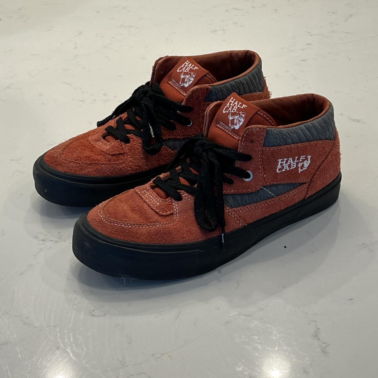 Vans x Better Red Suede Half Cabs - Depop