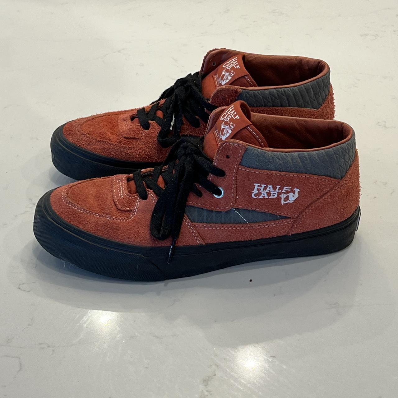 Vans x Better Red Suede Half Cabs - Depop