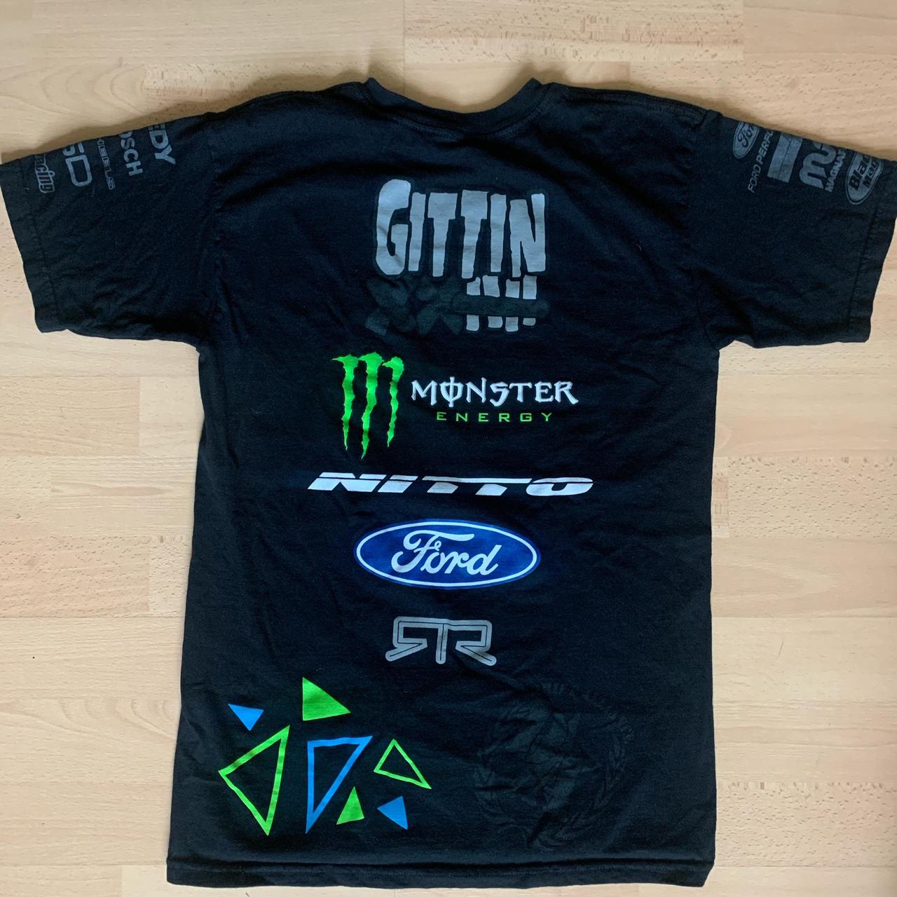 Monster energy shirt, has print all over aswell on... - Depop