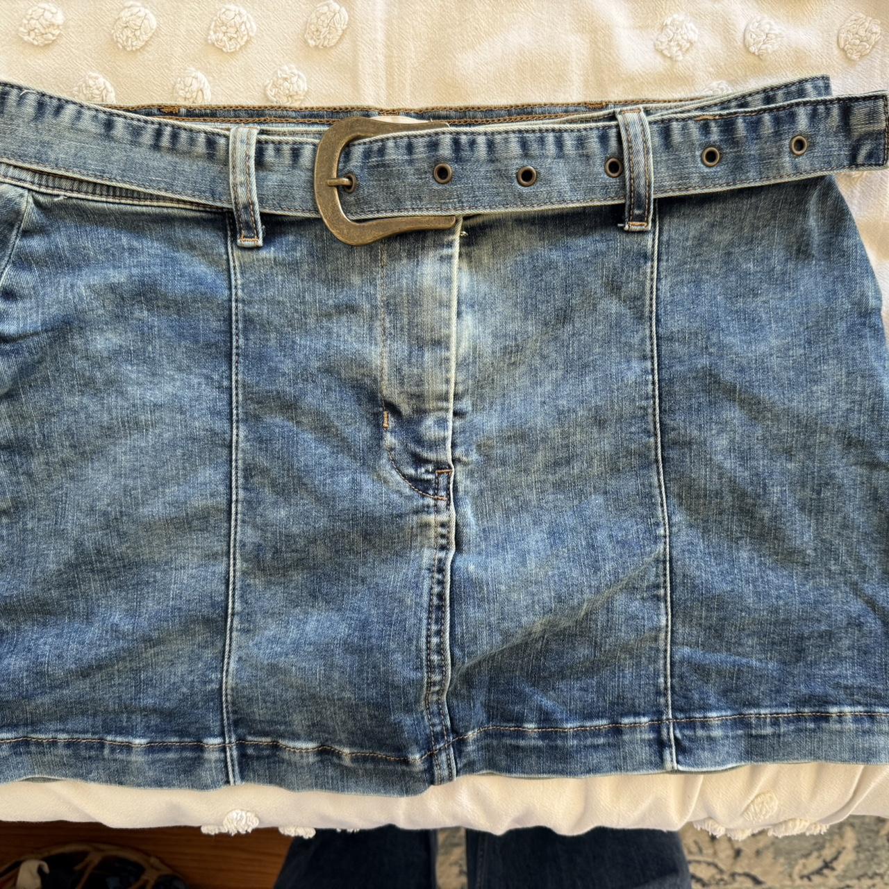 Pilcro brand from Anthropologie denim mini skirt... | Depop