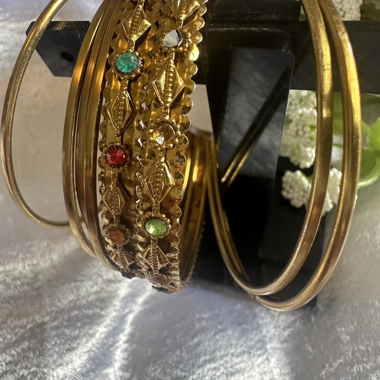 Gold and multi bangles all bangles set are separate... - Depop