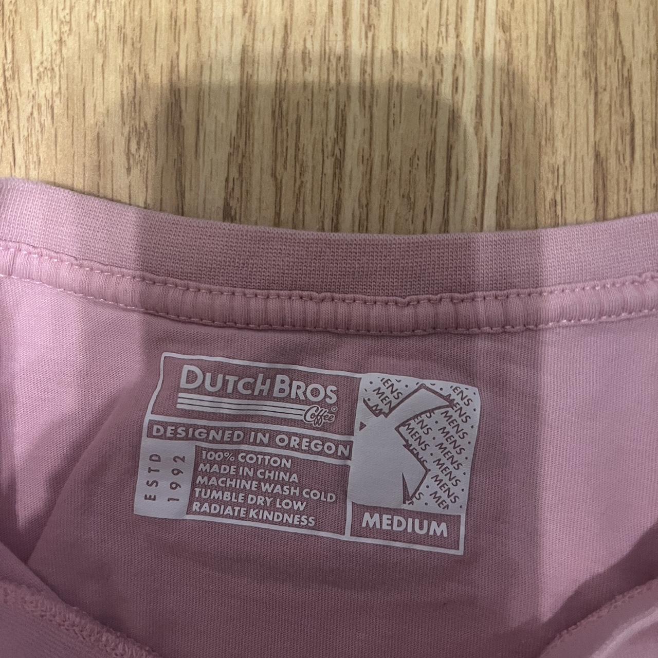 Dutch Bros Dutch Luv pink t shirt - Depop