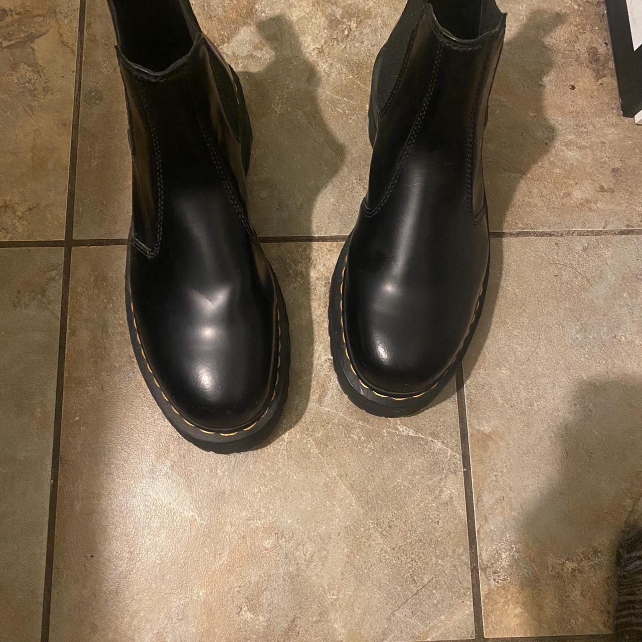 doc marten chelsea platform boots. barely worn,... - Depop