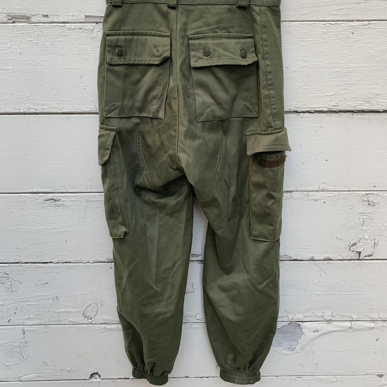Vintage Spanish Army Green cargo capris Size: 26-29... - Depop