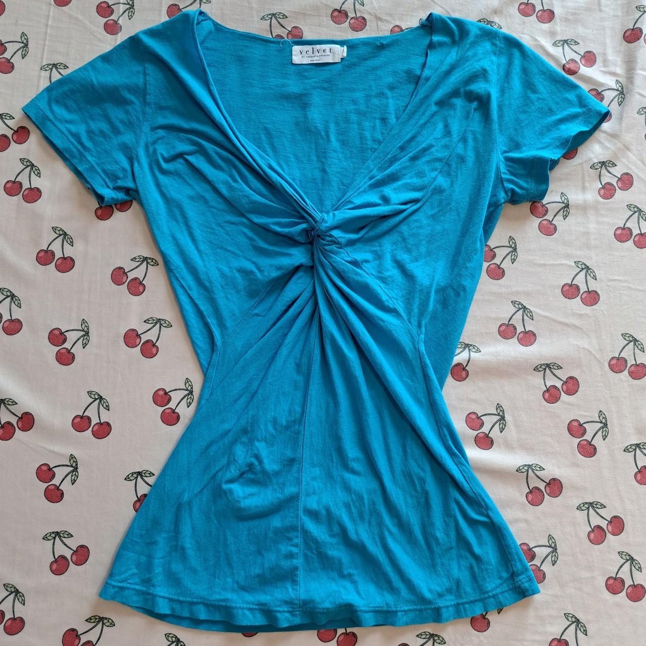 Y2K coconut girl blue top 🐚🌊 size Medium zero... - Depop