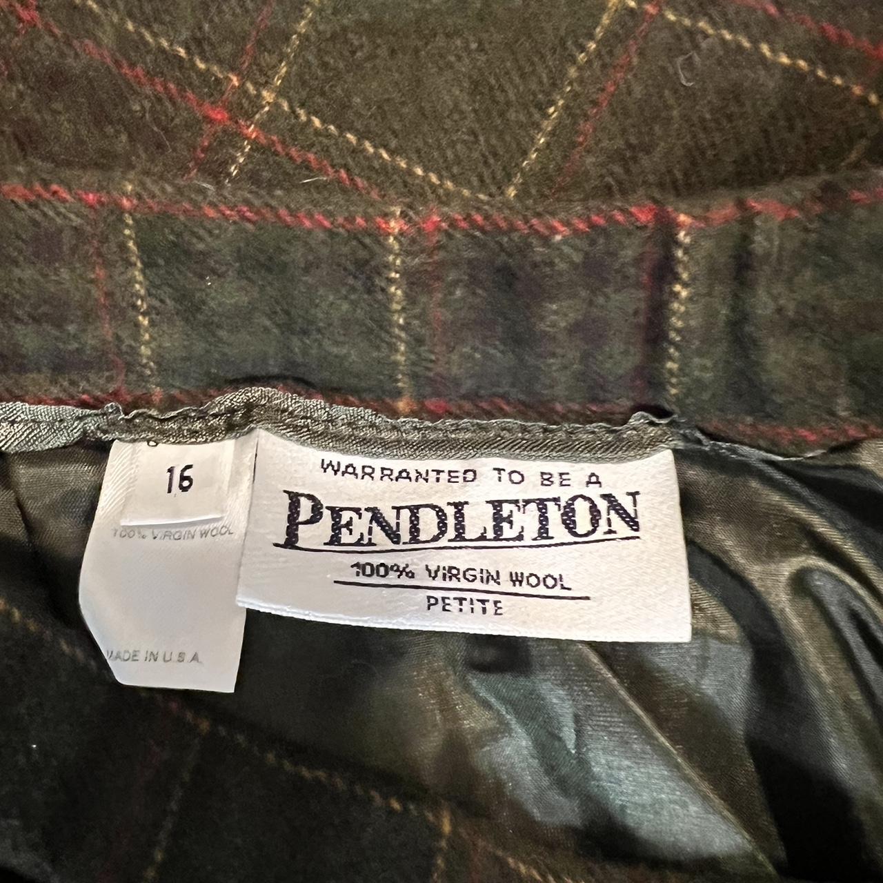 Vintage 90’s Pendleton 100% Wool Pencil Skirt with... - Depop