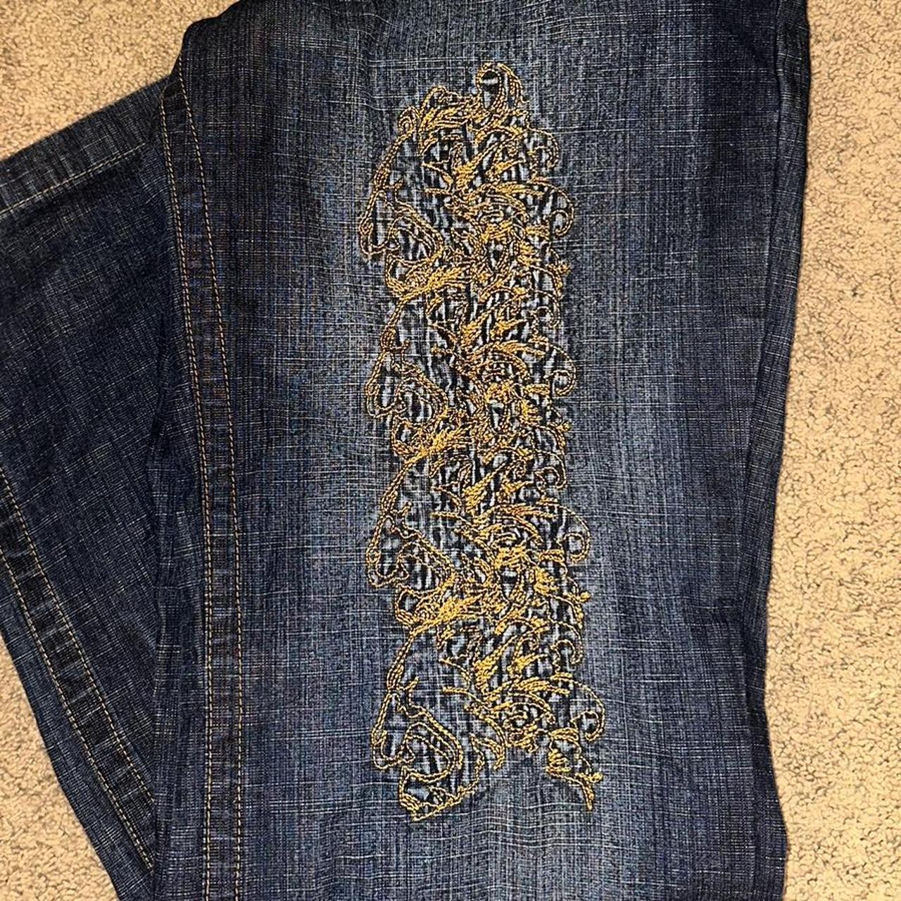 Sick Cezer Embedded Designed Jeans • • Size 36 x... | Depop
