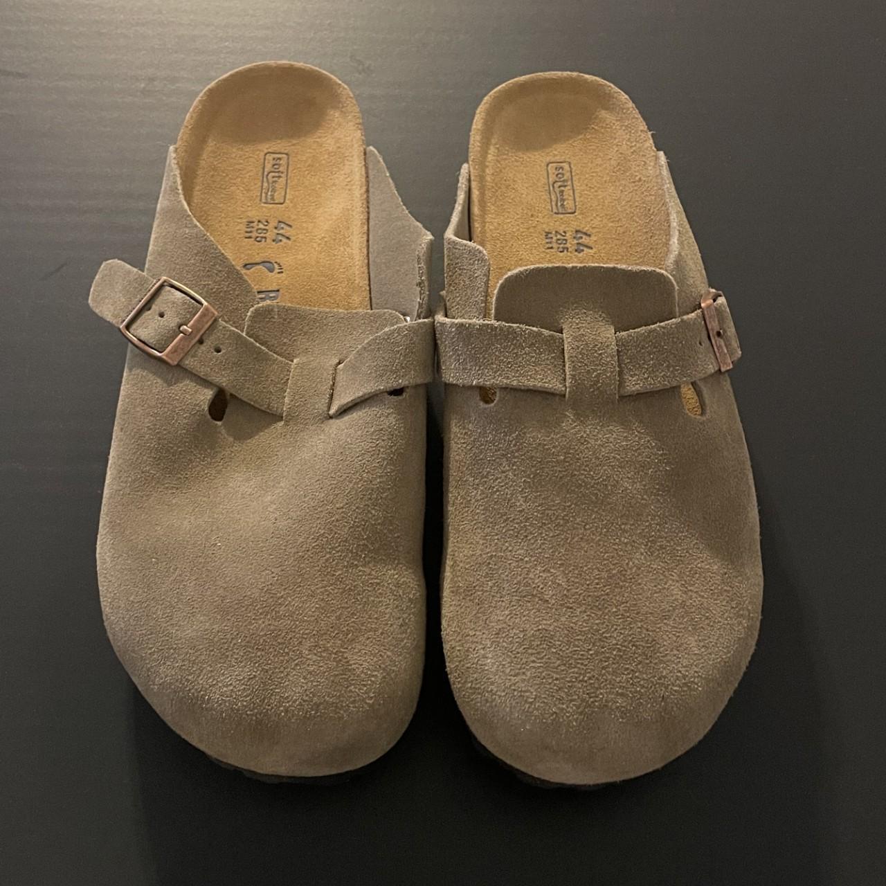 Birkenstock Boston Clogs Olive Green Size 11 Great... - Depop