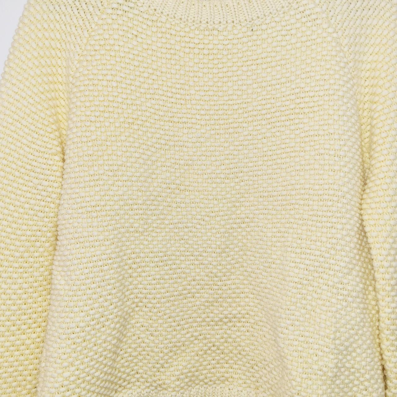 Lemon yellow knit sweater No size but similar to a... - Depop