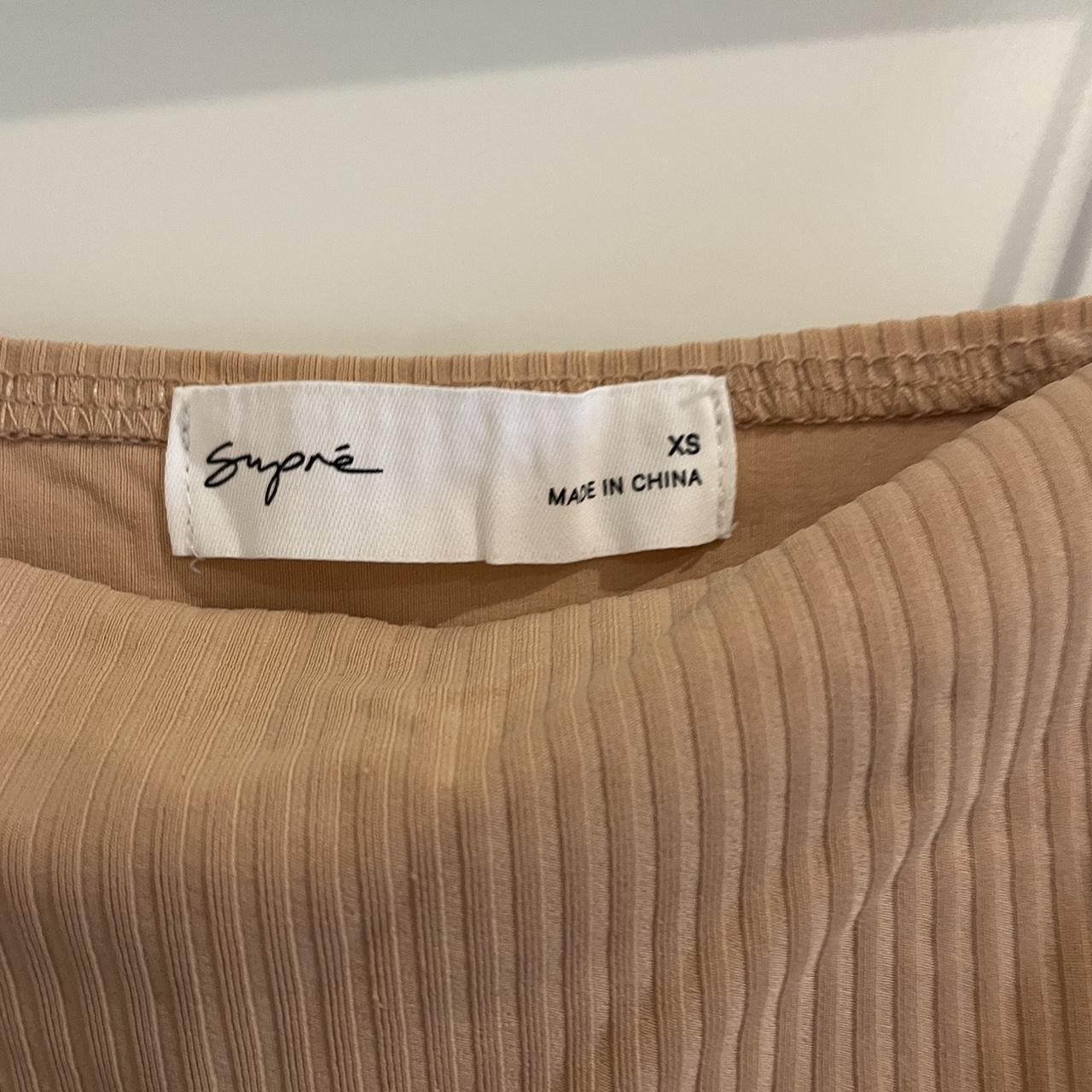 CUTEST COMBO tan supre one piece + blue h&m mini... - Depop