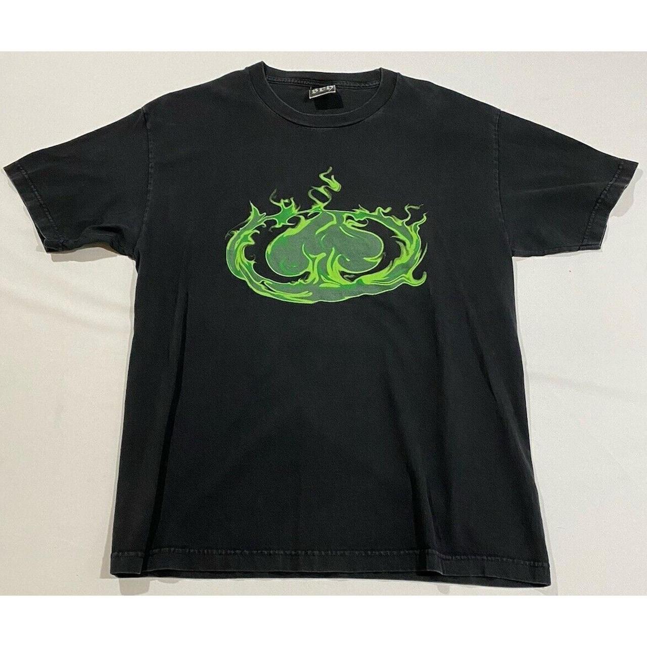 Vintage SRH Spade Black Short Sleeve Skate Moto... | Depop