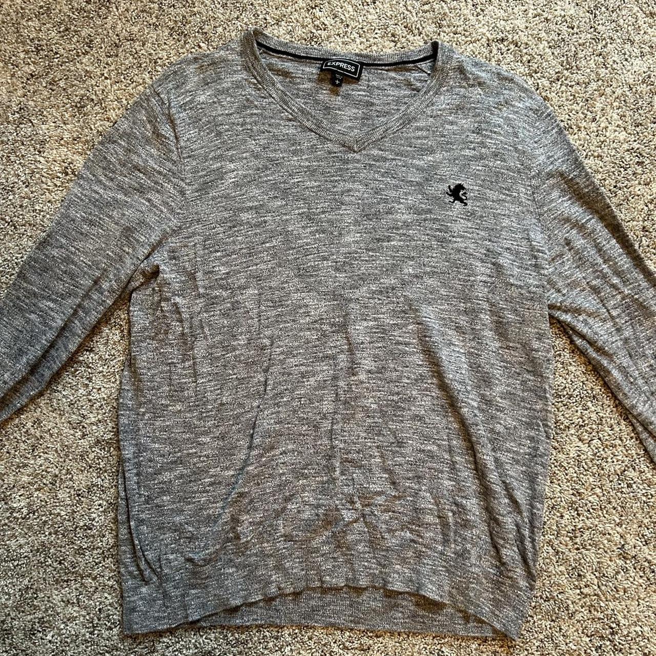 Men’s Grey Express Sweater | Size Large #thrifted... - Depop