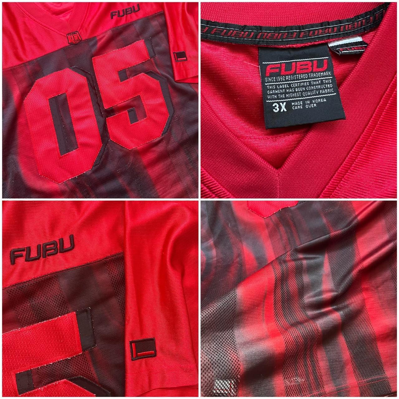 Vintage 2000s Red Fubu 05 Jersey Size 3XL Very... - Depop