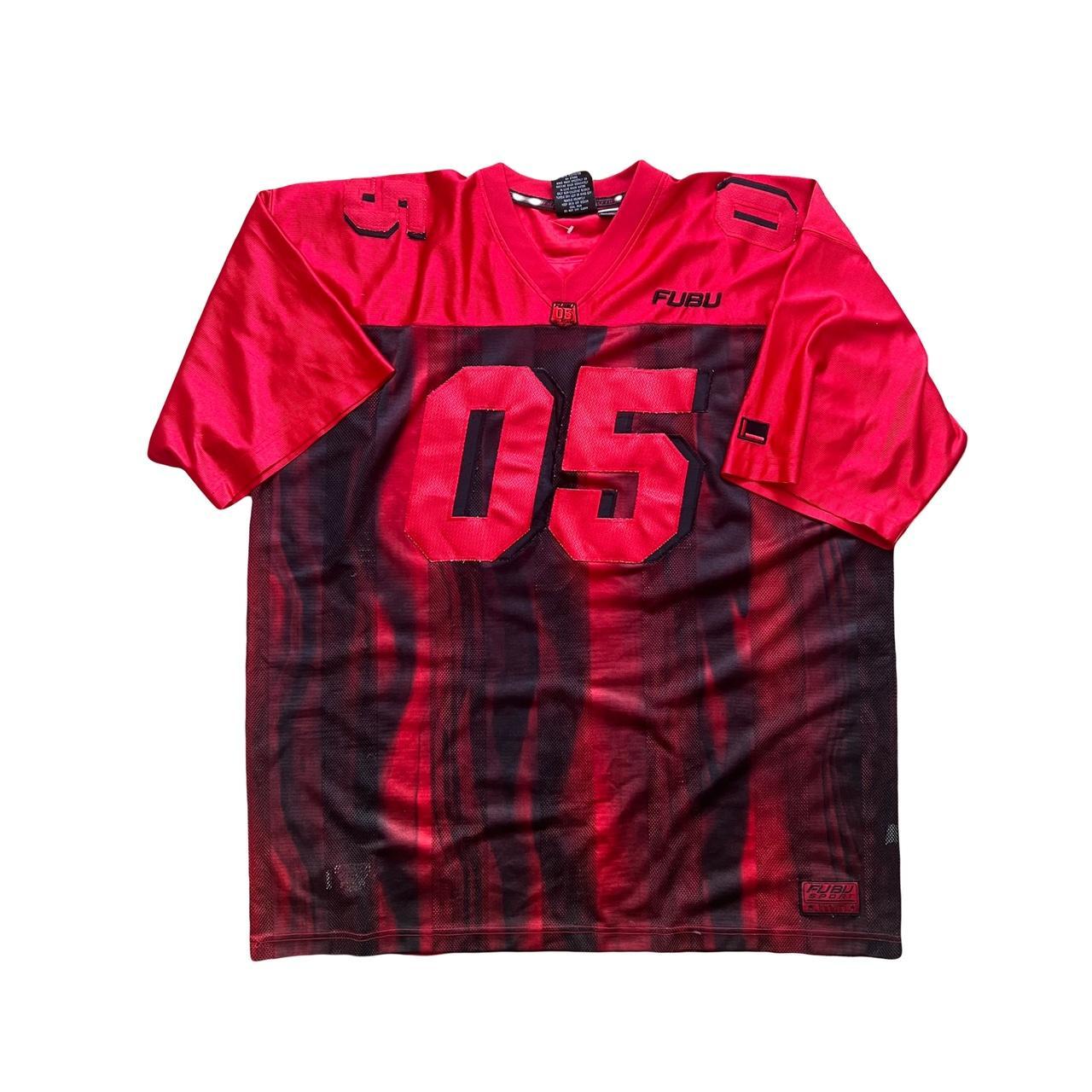 Vintage 2000s Red Fubu 05 Jersey Size 3XL Very... - Depop
