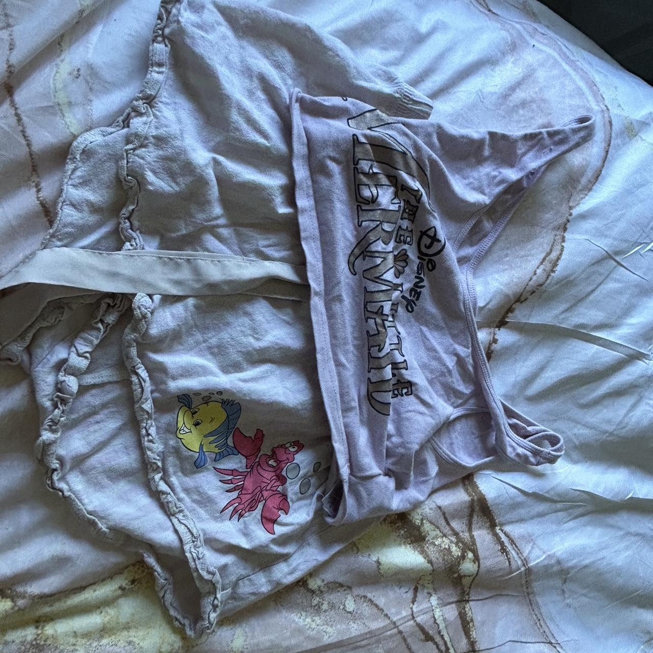 Little mermaid primark pj set has been worn a couple... - Depop