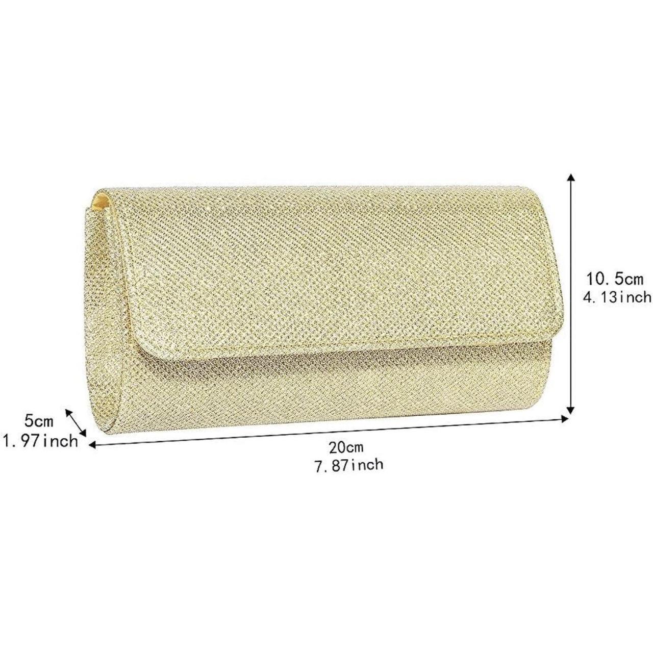 GOLD SPARKLING 3-IN-1 STYLE CLUTCH BAG 3-in-1... | Depop