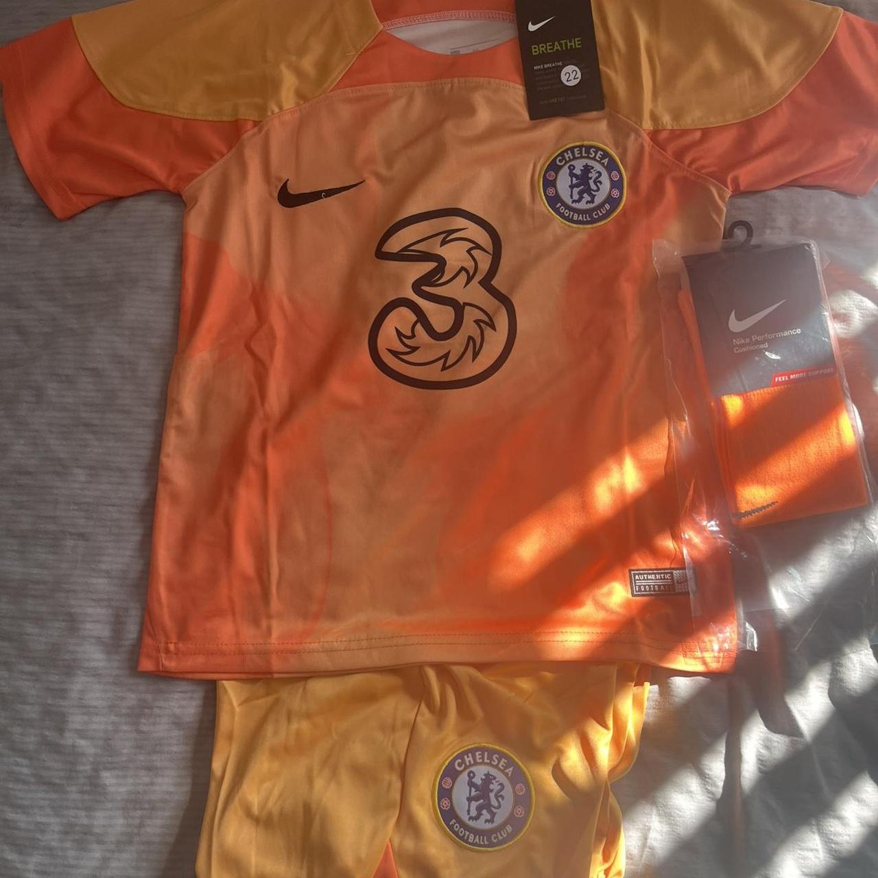 Chelsea football kit kids BNWT Includes socks and... - Depop