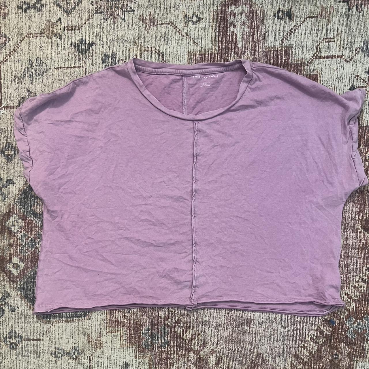 American Eagle Outfitters Women's Purple T-shirt | Depop
