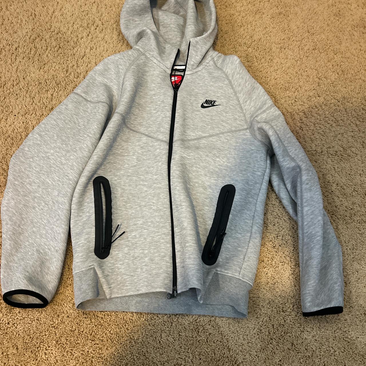 Grey Nike tech fleece hoodie grey, tech fleece,... | Depop