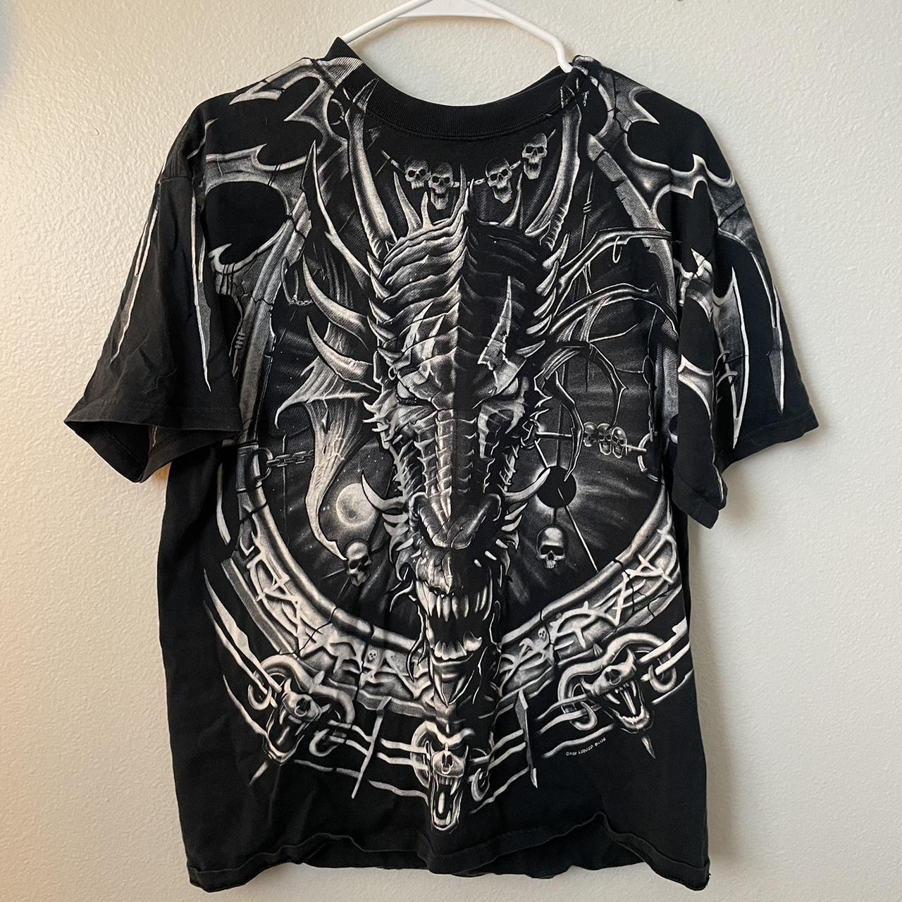 Men’s large vintage Liquid Blue Dragon shirt... - Depop