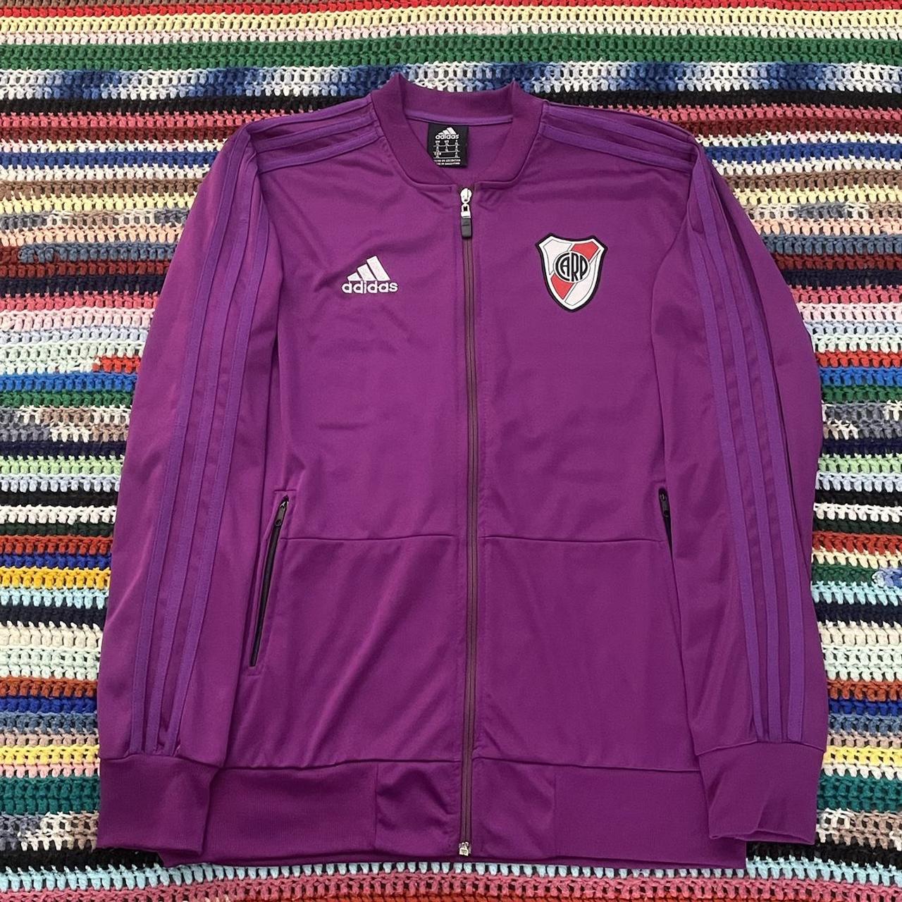 Adidas purple River Plate soccer jacket. Color is... - Depop