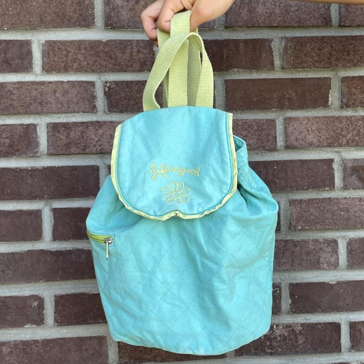 The CUTEST y2k LIFE IS GOOD beach backpack... - Depop