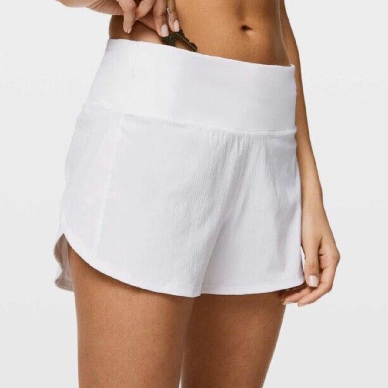 Lululemon white speed up shorts 2.5 inch #activewear... | Depop