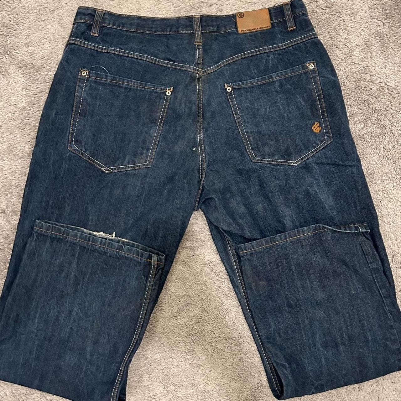 Rocawear Men's Blue and Navy Jeans | Depop