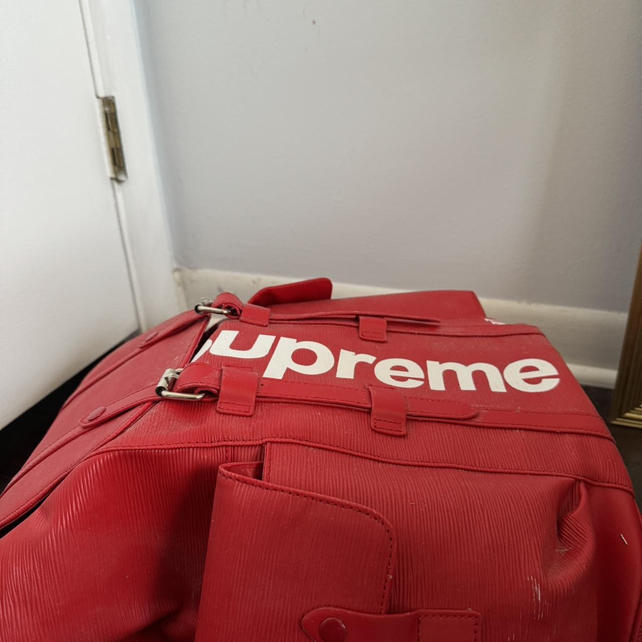 Supreme x Louis Vuitton red backpack #supreme... - Depop