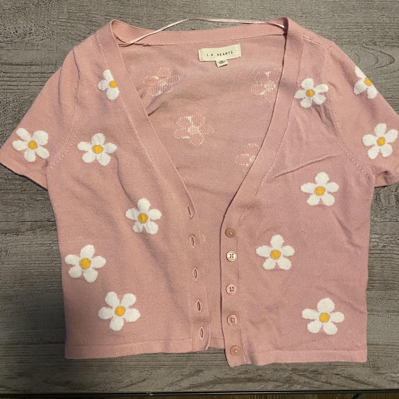 Cropped PacSun sweater! The pink is brighter in... - Depop