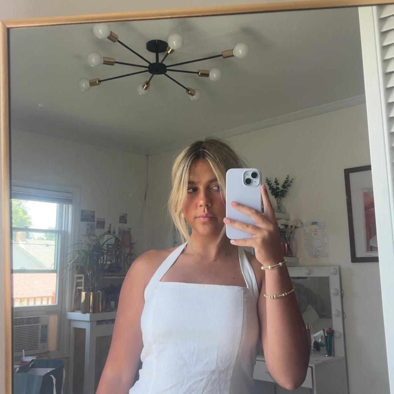 White linen halter top from glassons. NWT, us size... | Depop