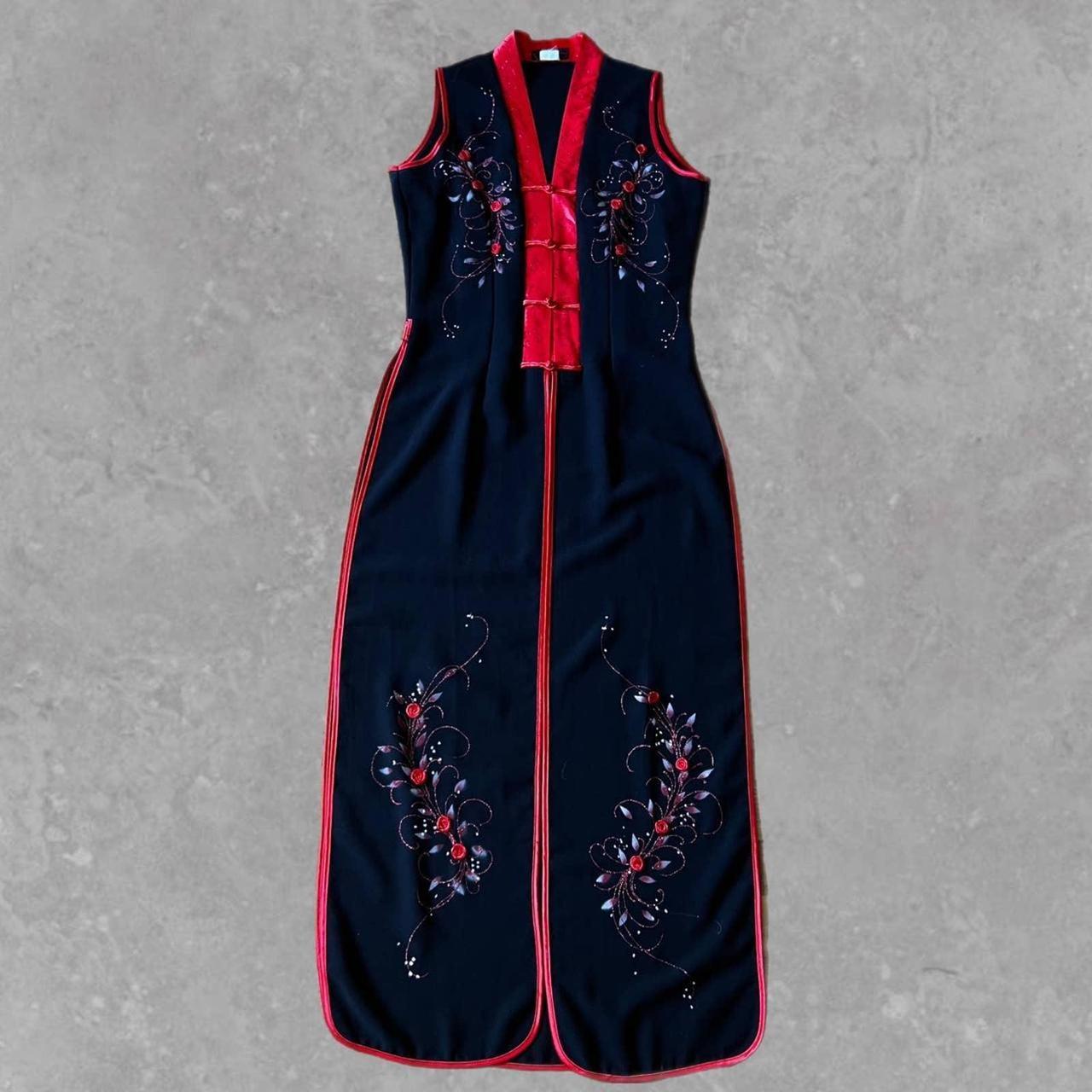 Silver Dragon Vintage Overlay Duster Dress About... - Depop