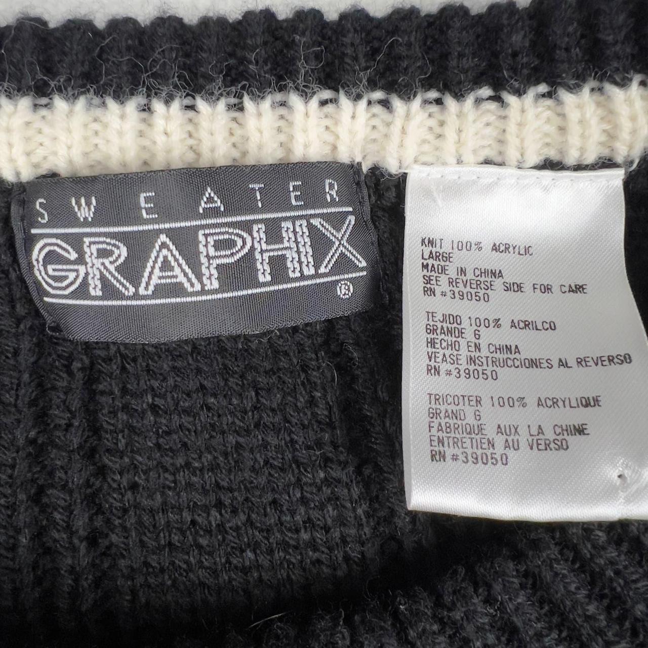 Black & White Striped Sweater Graphix Sweater About... - Depop