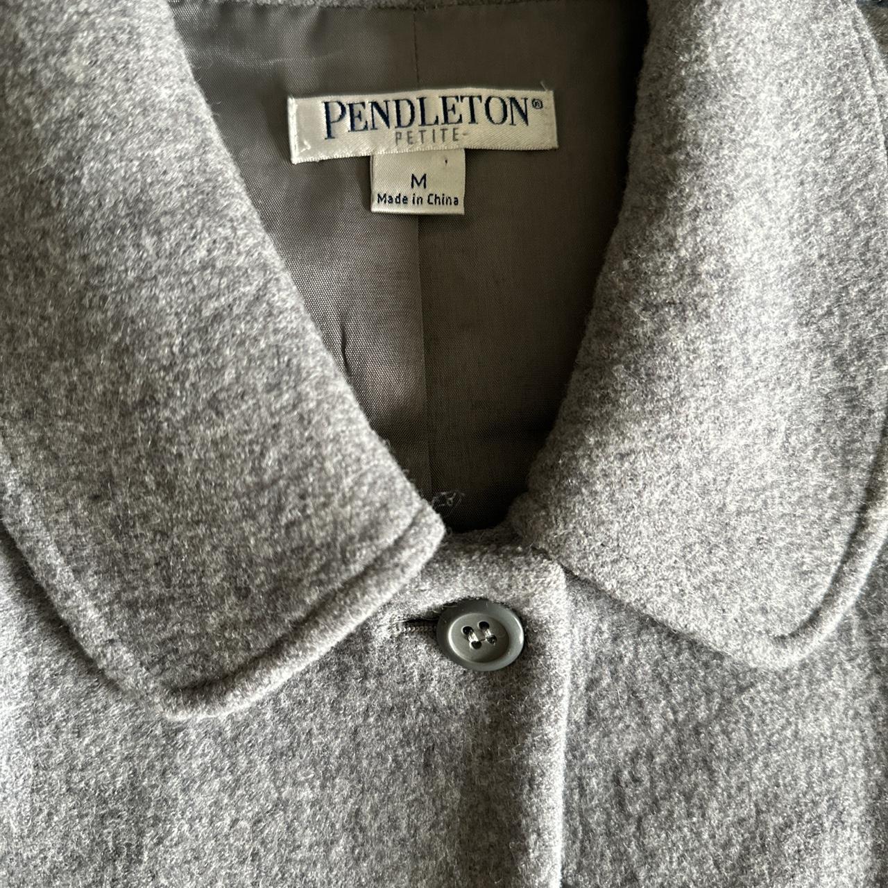 Pendleton petite women’s gray wool blazer —... - Depop