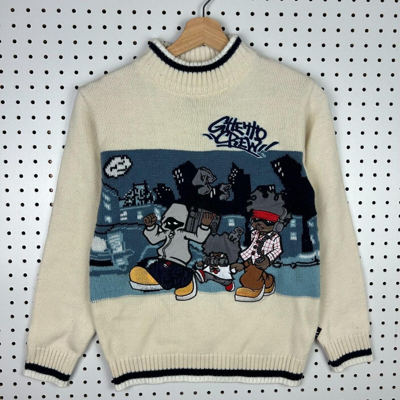 Ghetto Crew Hip Hop Sweater Youth Medium 8/10... - Depop