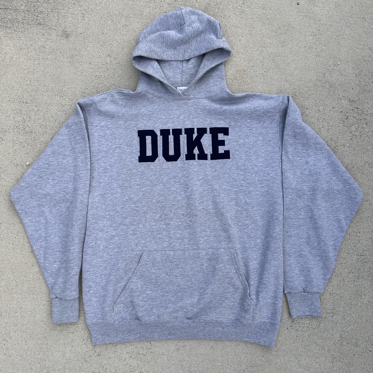 Grey Duke Hoodie Size XL No holes, slight stain on... - Depop
