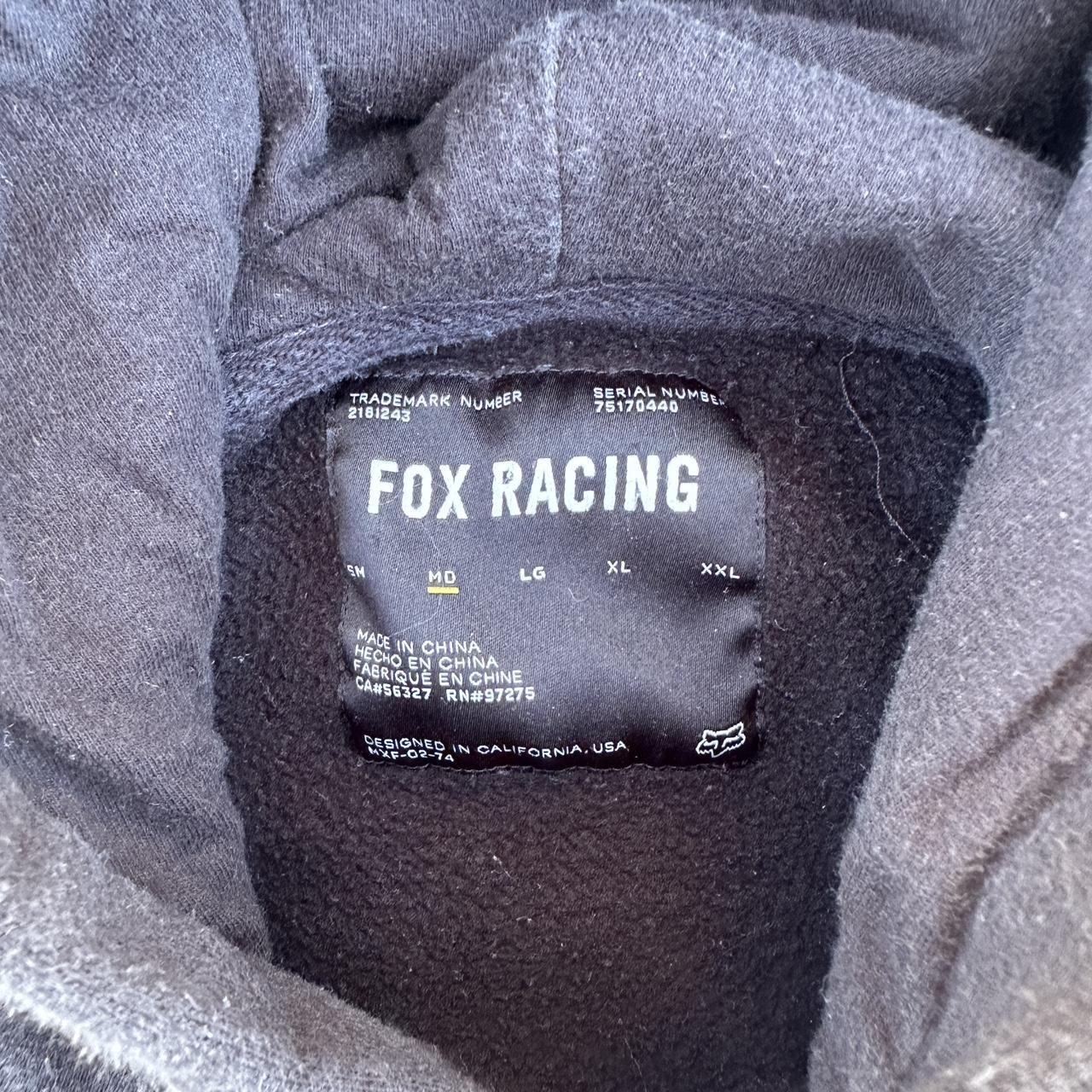 Fox Racing Black Hoodie Size Medium 22.5x24 Super... - Depop