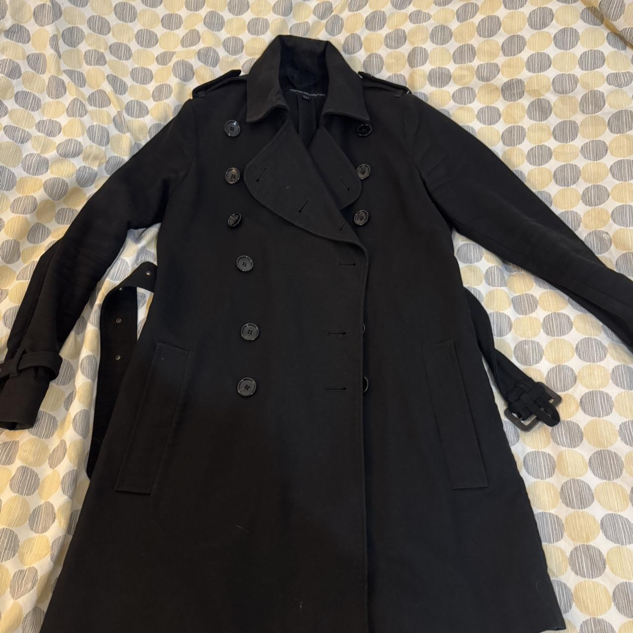 Black French Connection trench coat #trenchcoat | Depop