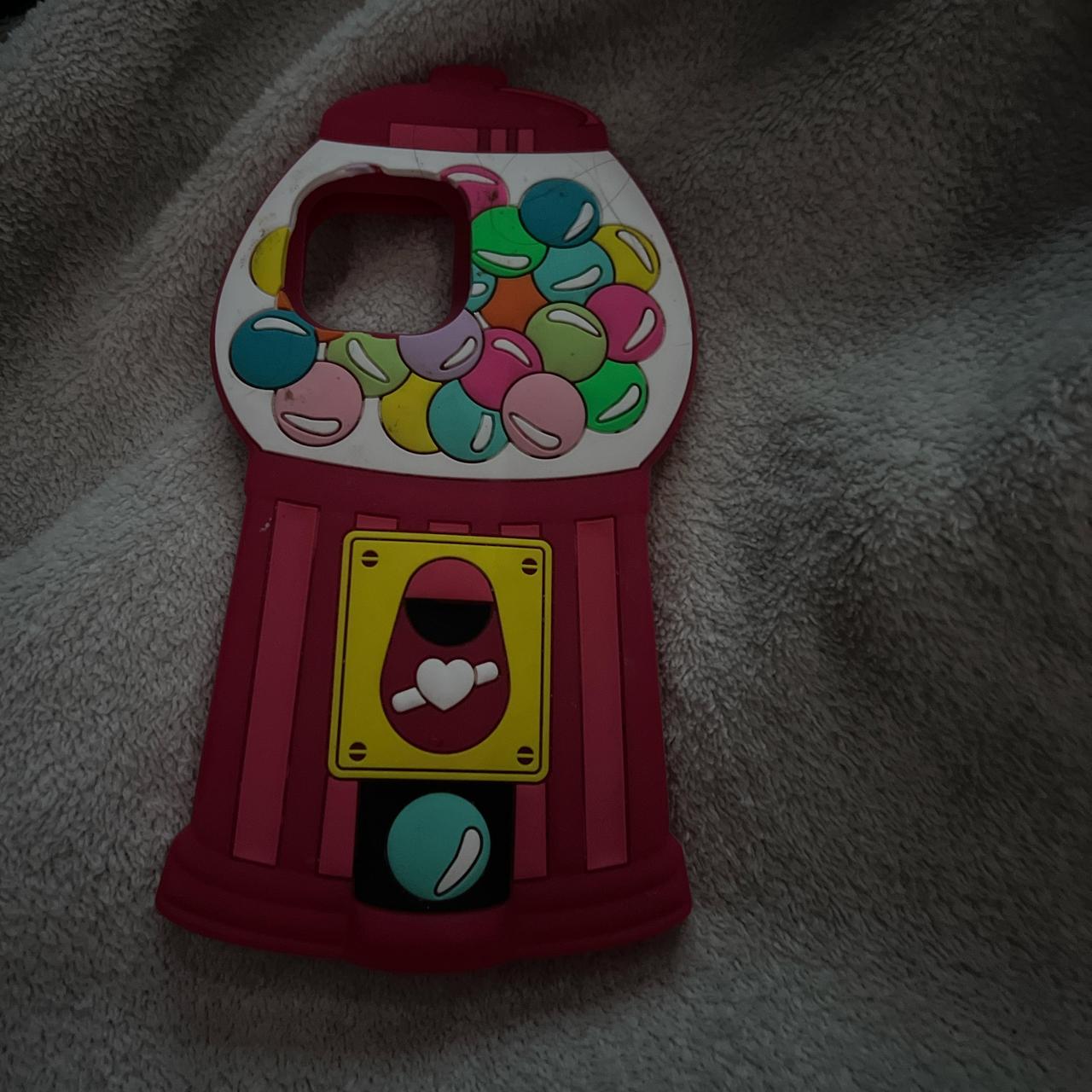 Red and pink gumball machine phone case for iPhone... | Depop
