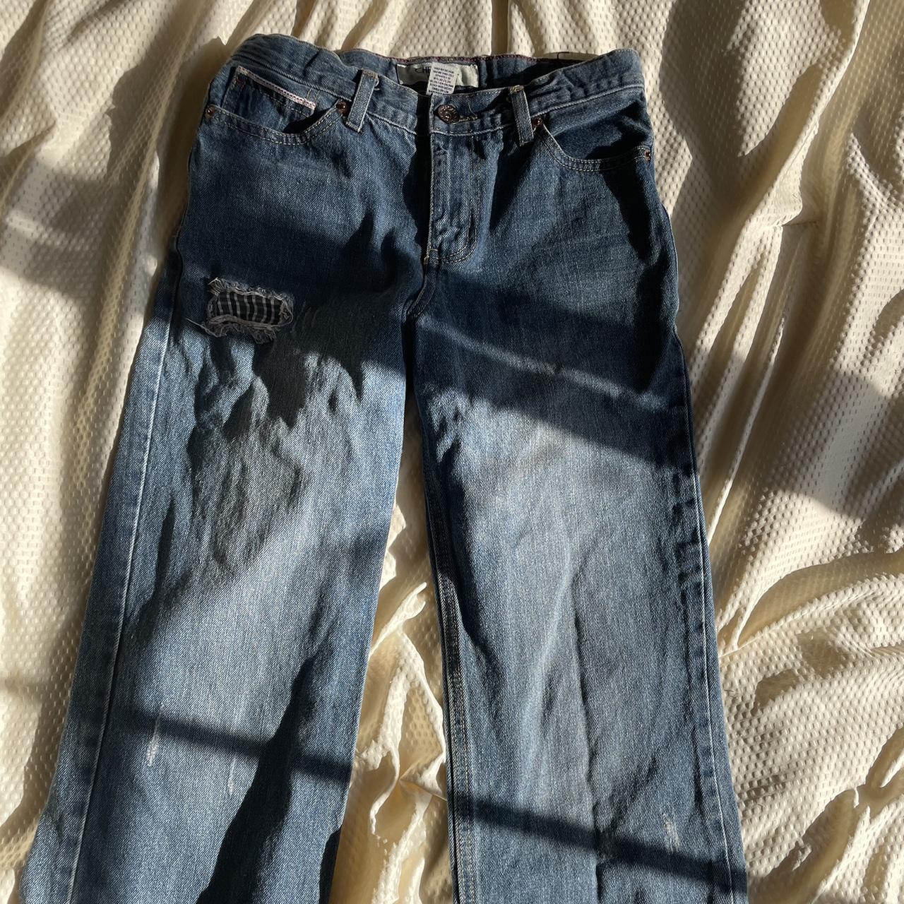 Cherokee Girl’s Straight Leg Jeans with Gingham... - Depop