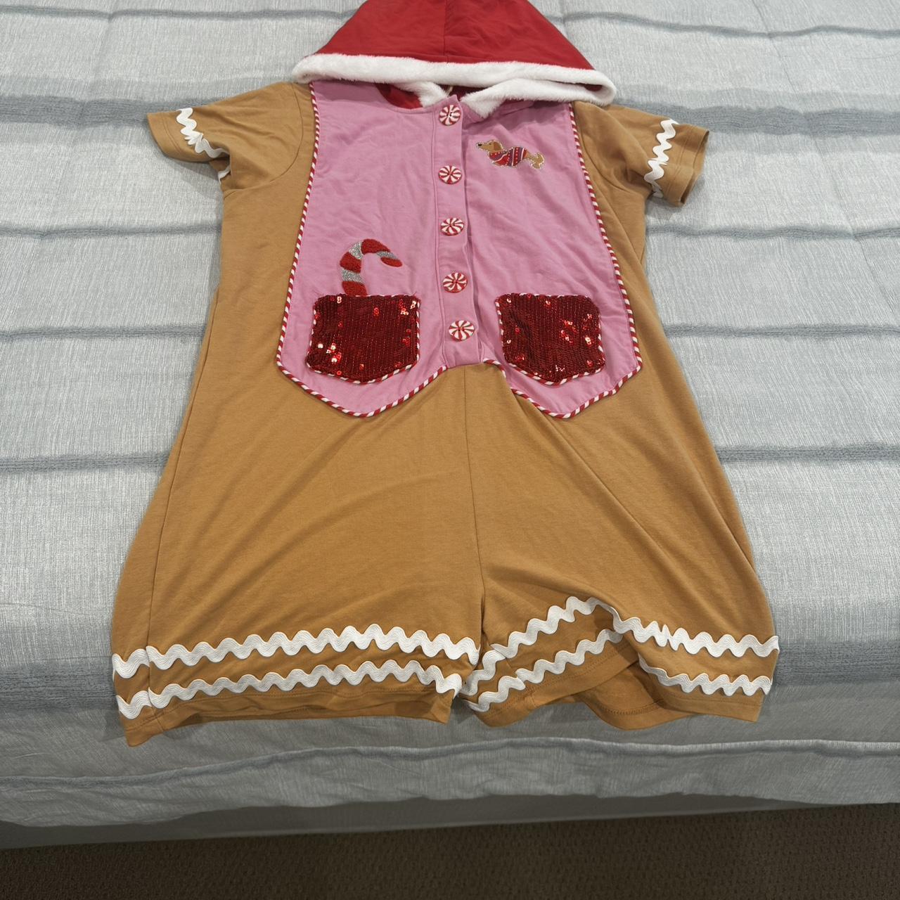 Peter Alexander gingerbread onesie Size Small Never... - Depop