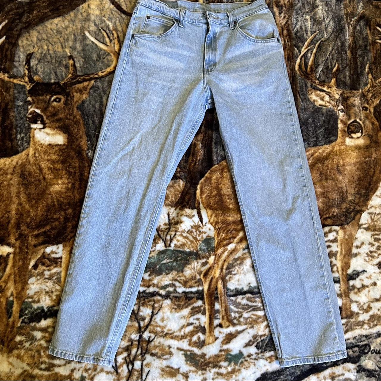 White Wash Wrangler Retro Jeans 32x34 Brand... - Depop